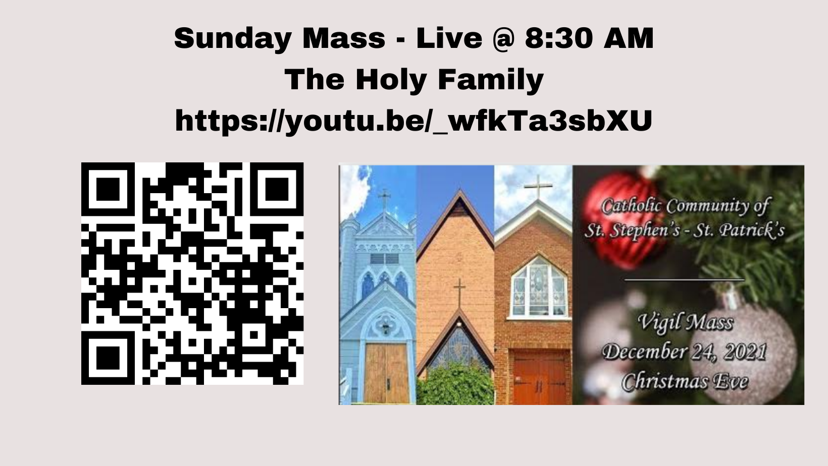 Sunday Mass – December 26, 2021 – Catholic Community of St. Stephen's ...