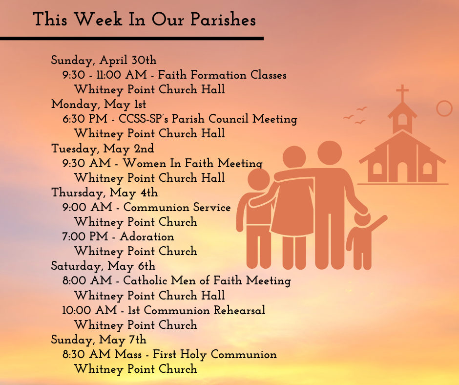 𝐓𝐡𝐢𝐬 𝐖𝐞𝐞𝐤 𝐈𝐧 𝐎𝐮𝐫 𝐏𝐚𝐫𝐢𝐬𝐡𝐞𝐬 – 𝐀𝐩𝐫𝐢𝐥 𝟑𝟎, 𝟐𝟎𝟐𝟑 – Catholic Community of St ...