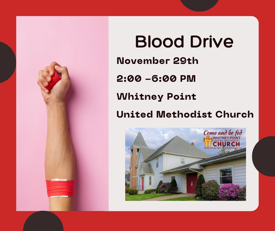 𝐁𝐥𝐨𝐨𝐝 𝐃𝐫𝐢𝐯𝐞 – 𝑾𝒉𝒊𝒕𝒏𝒆𝒚 𝑷𝒐𝒊𝒏𝒕 𝑼𝒏𝒊𝒕𝒆𝒅 𝑴𝒆𝒕𝒉𝒐𝒅𝒊𝒔𝒕 𝑪𝒉𝒖𝒓𝒄𝒉 – Catholic ...